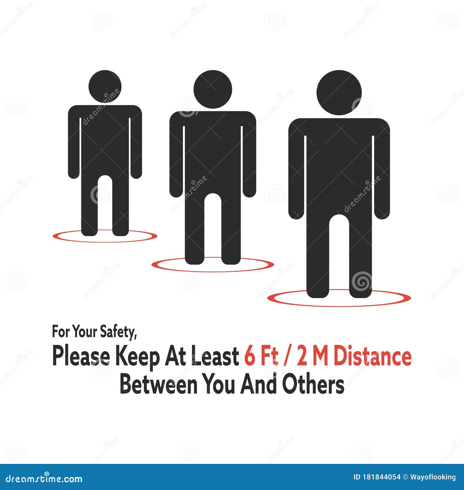 For Your Safety, Please Keep at Least 6 Ft/ 2 M Distance between You ...