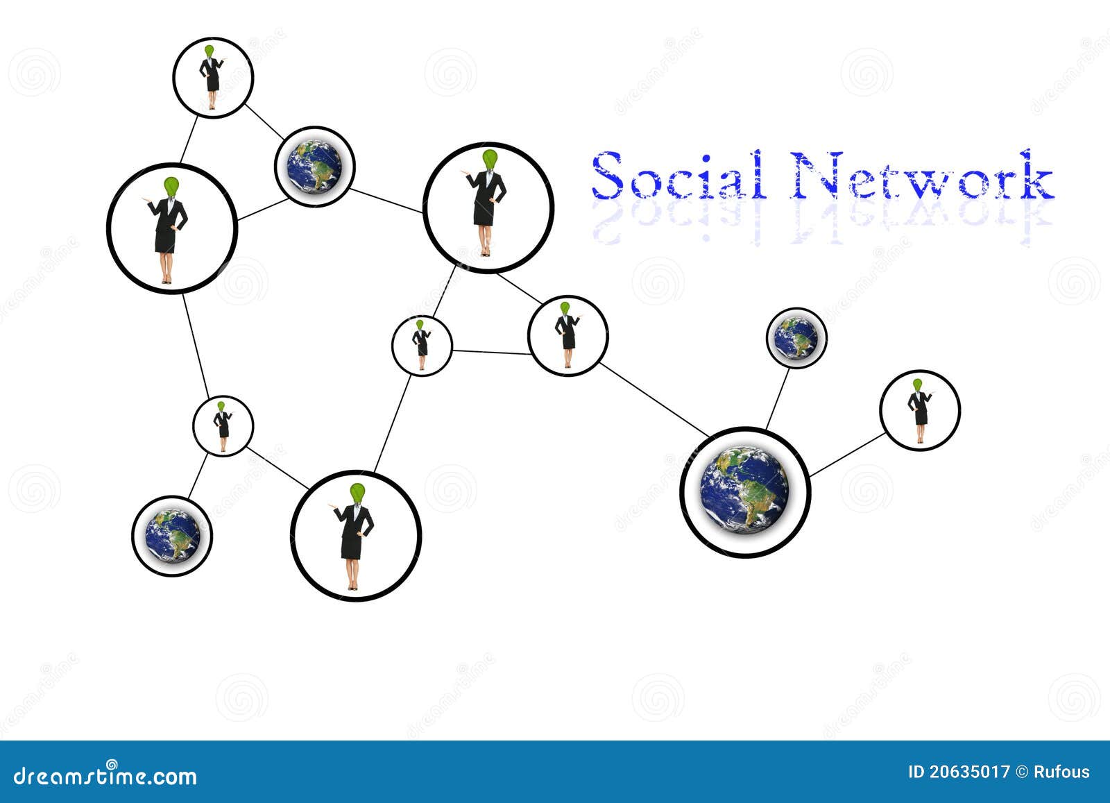 Sociale Het Netwerkmededeling Van Mensen Stock Illustratie ...
