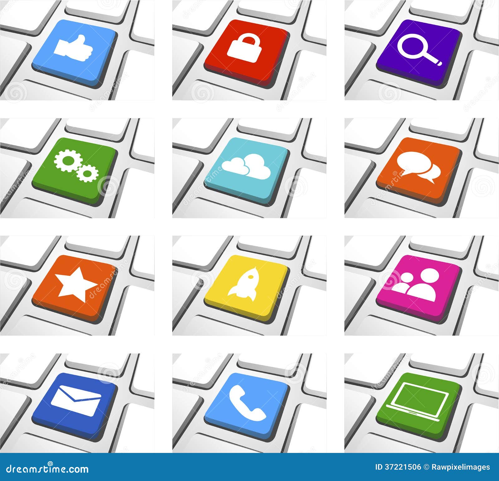 Sociale Media Pictogram Vastgestelde Vector Vector Illustratie ...