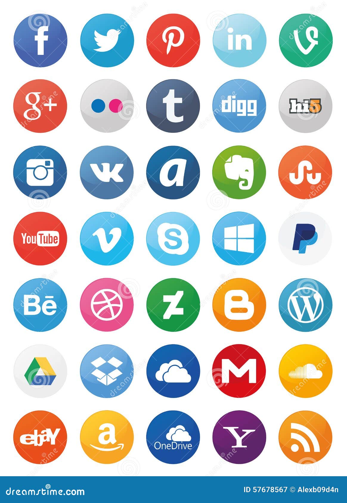 Sociale media pictogrammen redactionele fotografie. Illustration of ...