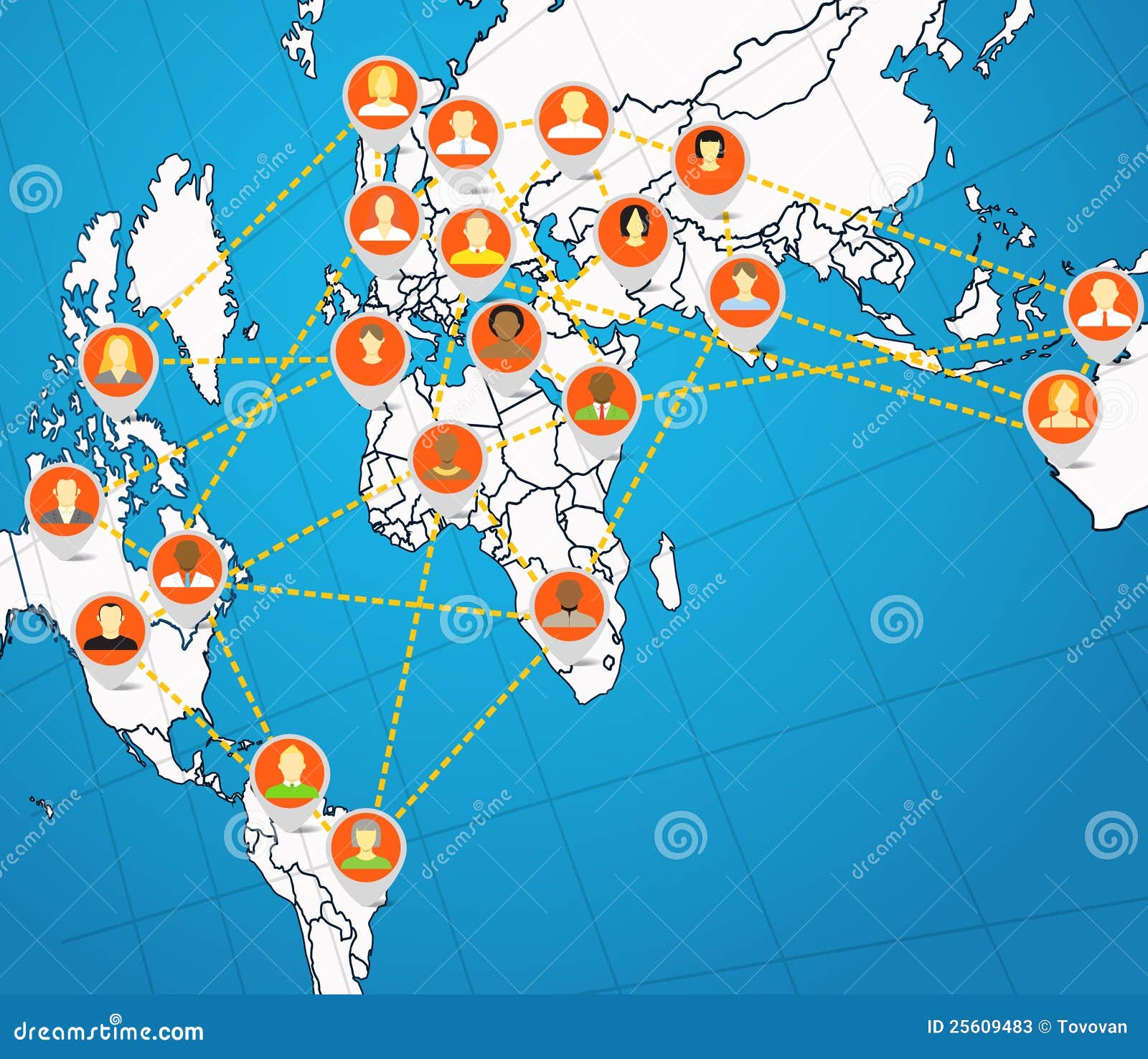 Sociale Netwerk Abstracte Regeling Vector Illustratie - Illustration of ...