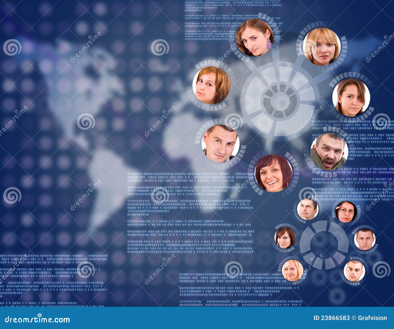 Sociale netwerkcirkel stock illustratie. Illustration of favorieten ...