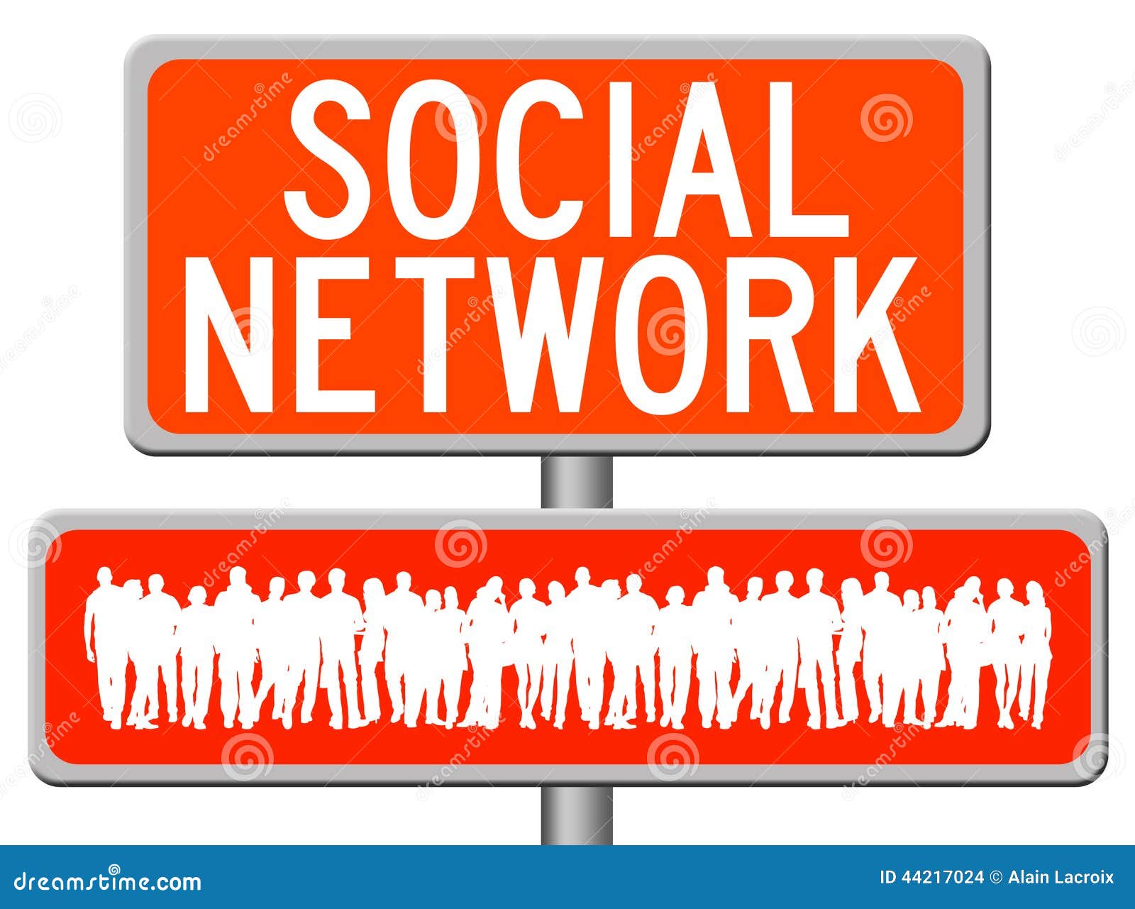 Sociale network sign stock illustration. Illustration of friends - 44217024