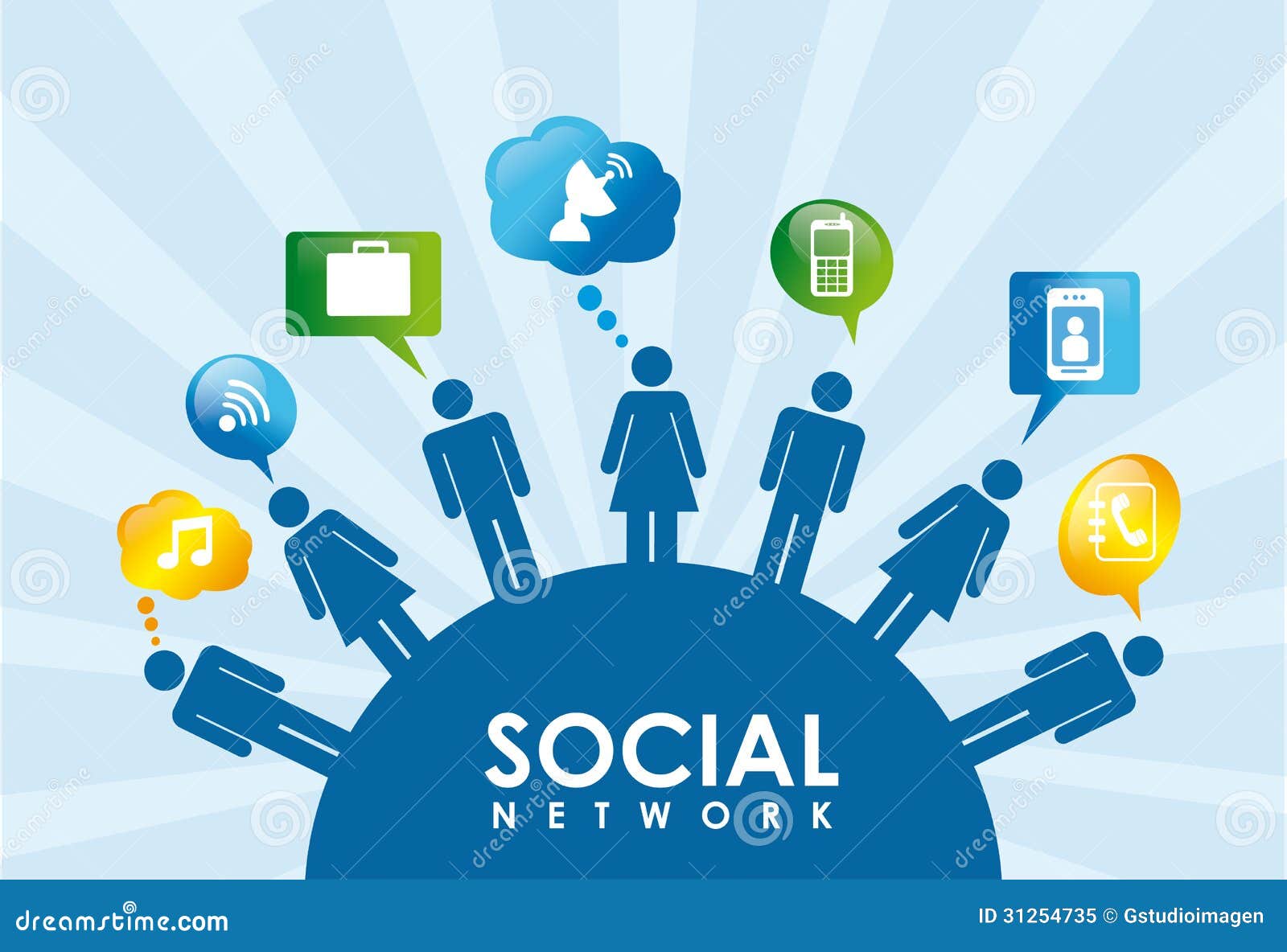 Sociale pictogrammen vector illustratie. Illustration of gemeenschap ...