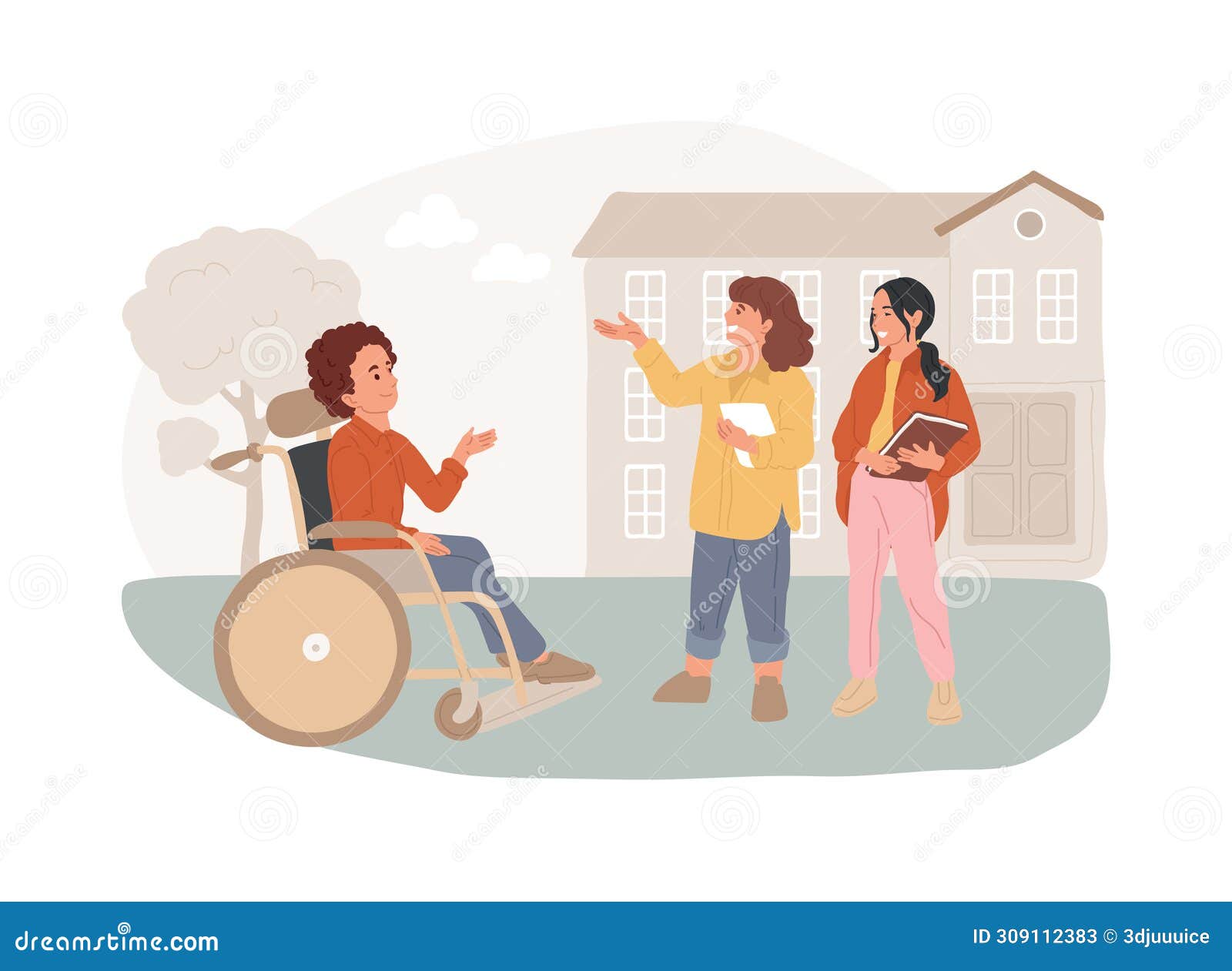 Socialization of Pupils Isolated Concept Vector Illustration. Stock ...