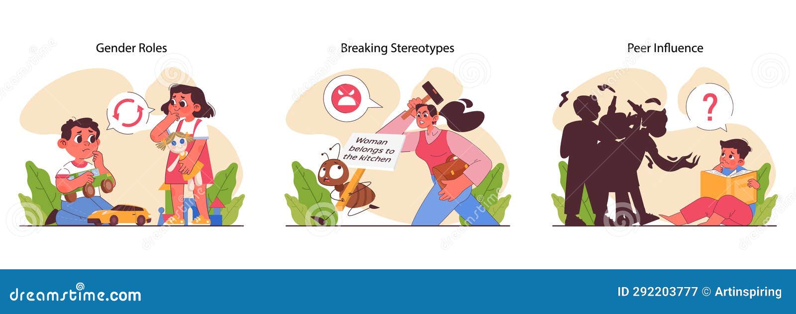 Socialization Set. Communication Skill Development Stock Illustration ...