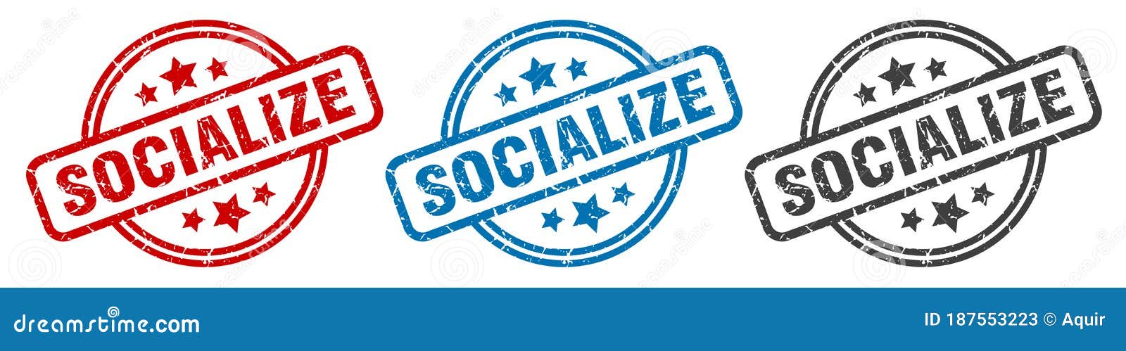 Socialize Stamp. Socialize Round Isolated Sign Stock Vector ...