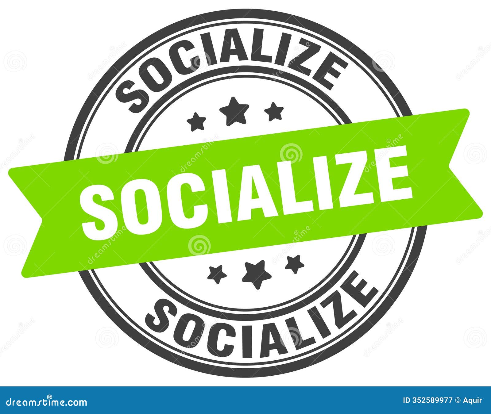 Socialize Stamp. Socialize Label on Transparent Background. Round Sign ...