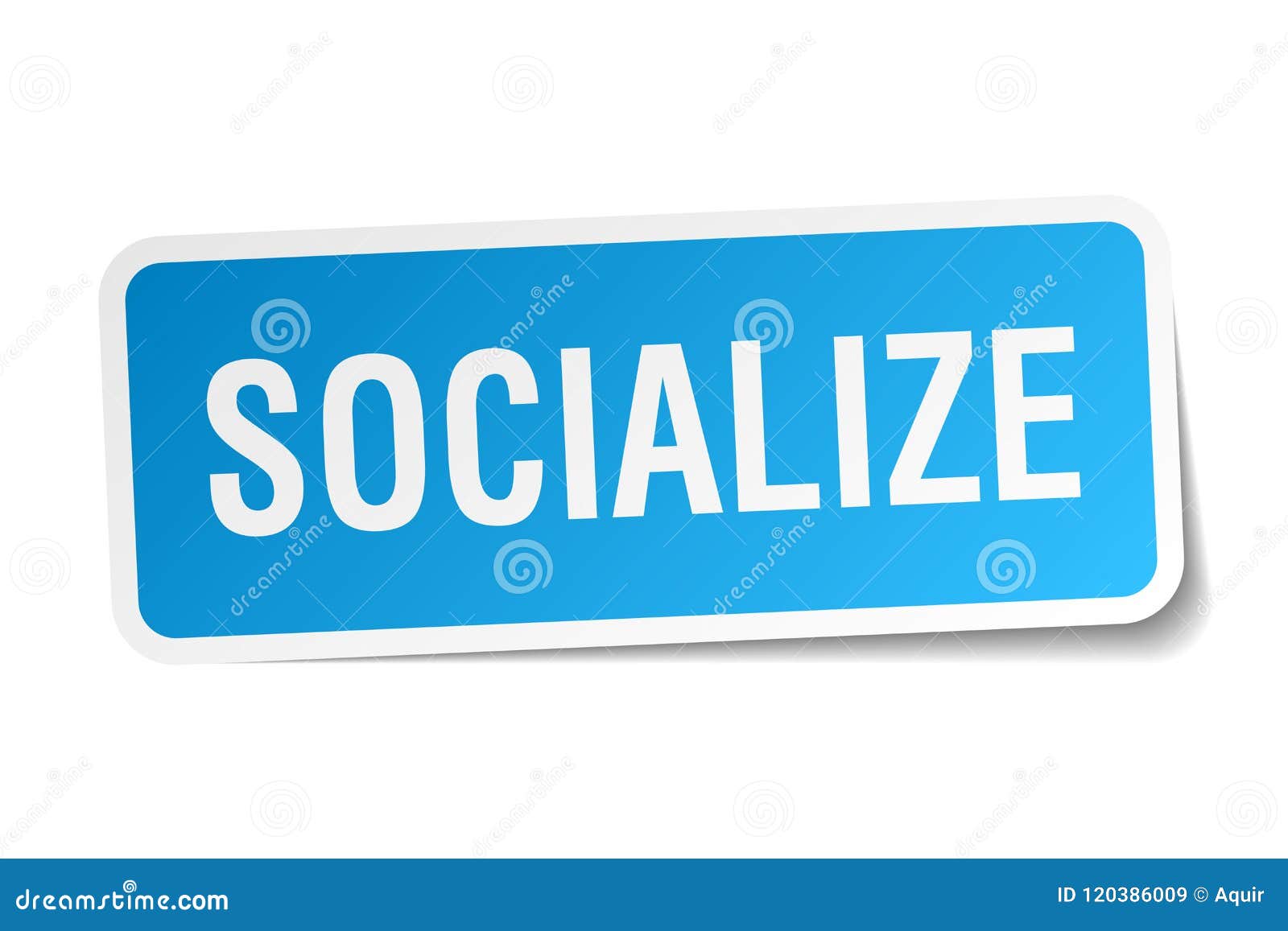 Socialize Sticker. Cartoon Vector | CartoonDealer.com #197145119