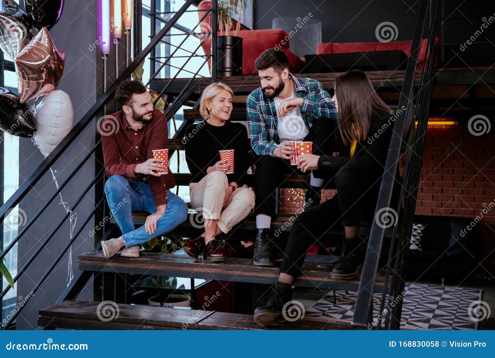 Socializing Time at the Break while All Workers Meeting Each Other and ...