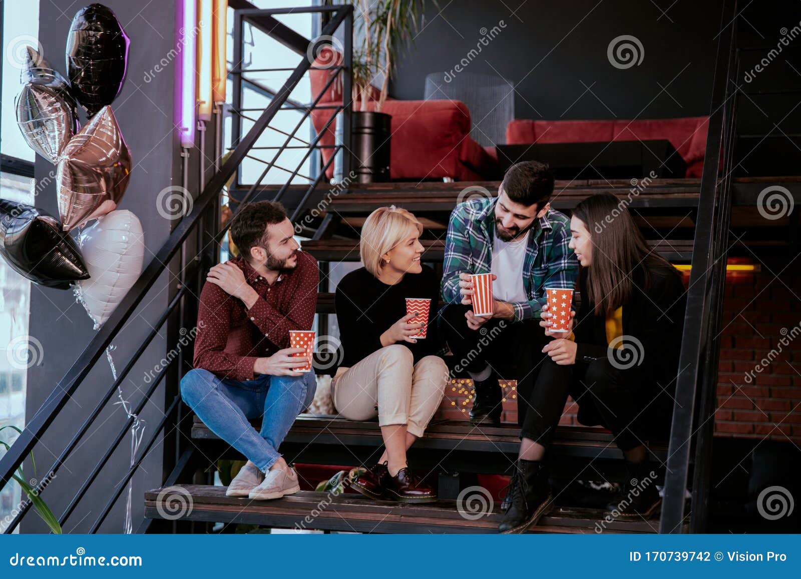 Socializing Time at the Break while All Workers Meeting Each Other and ...