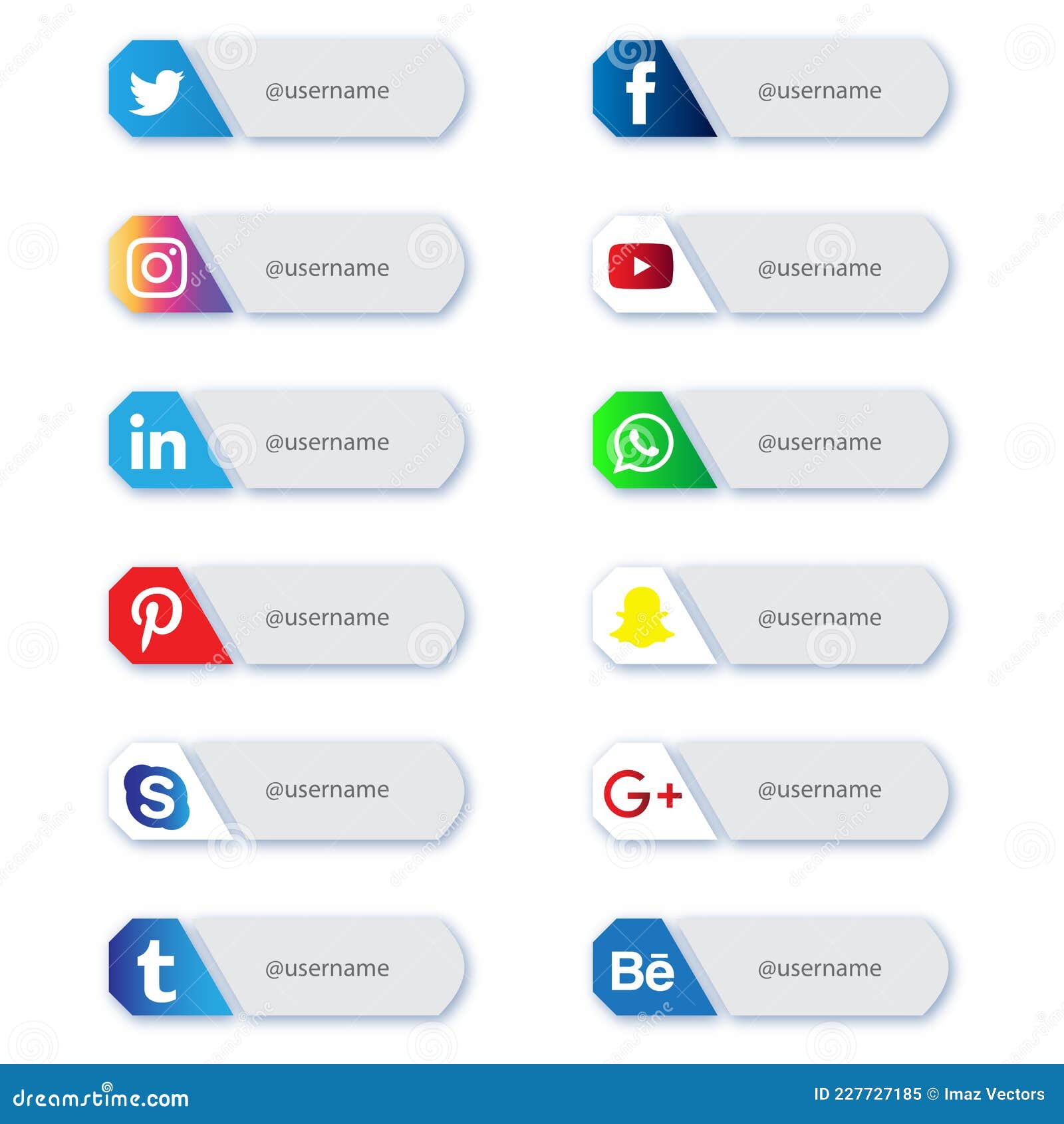 Famous Social Media Account Link Icons Design Editorial Image ...