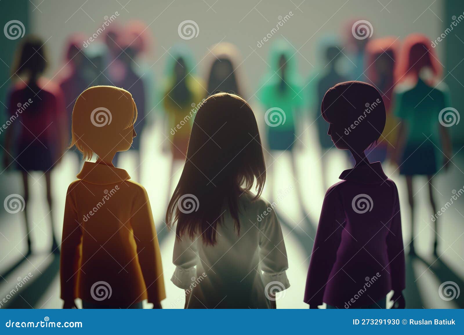 Bullying Among Students, Young People Laughing At Their Classmate ...