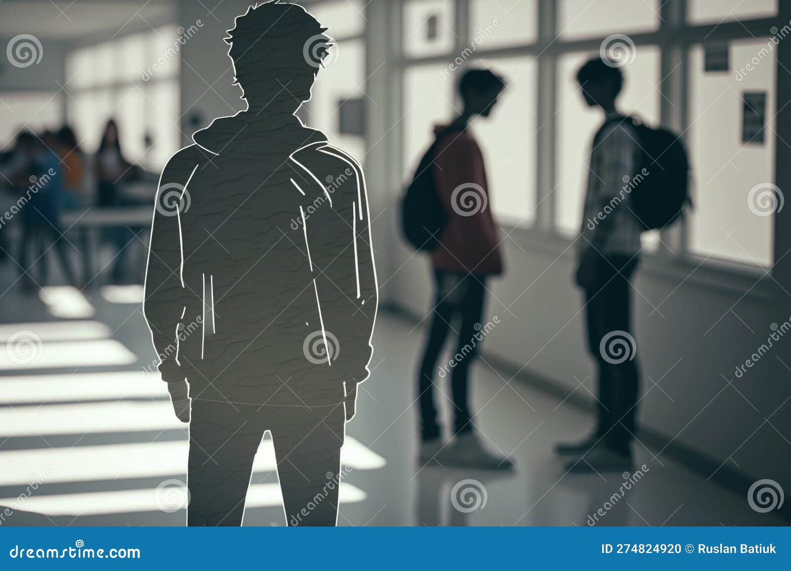 Bullying Among Students, Young People Laughing At Their Classmate ...