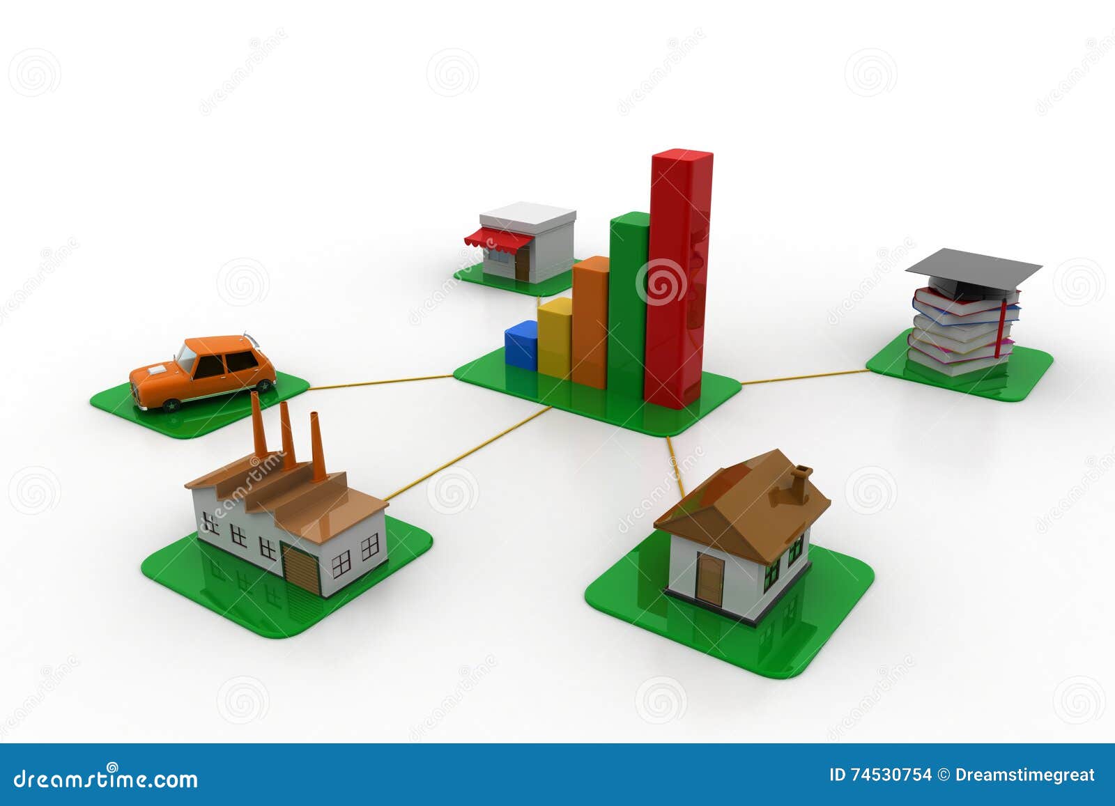 Societies Economic Growth Concept Stock Illustration - Illustration of ...