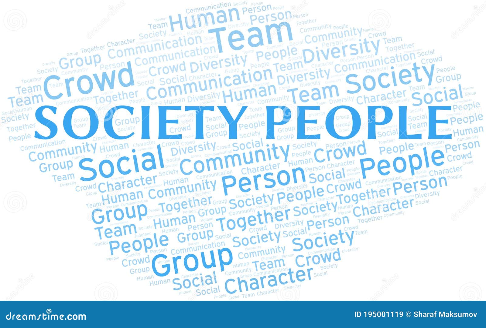 Society People Word Cloud Create with Text only. Stock Illustration ...