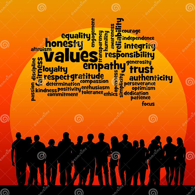 Society values stock illustration. Illustration of friend - 37902235