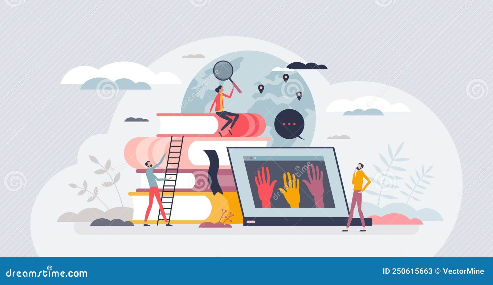 Sociology As Study about Social Causes of Behavior Tiny Person Concept ...