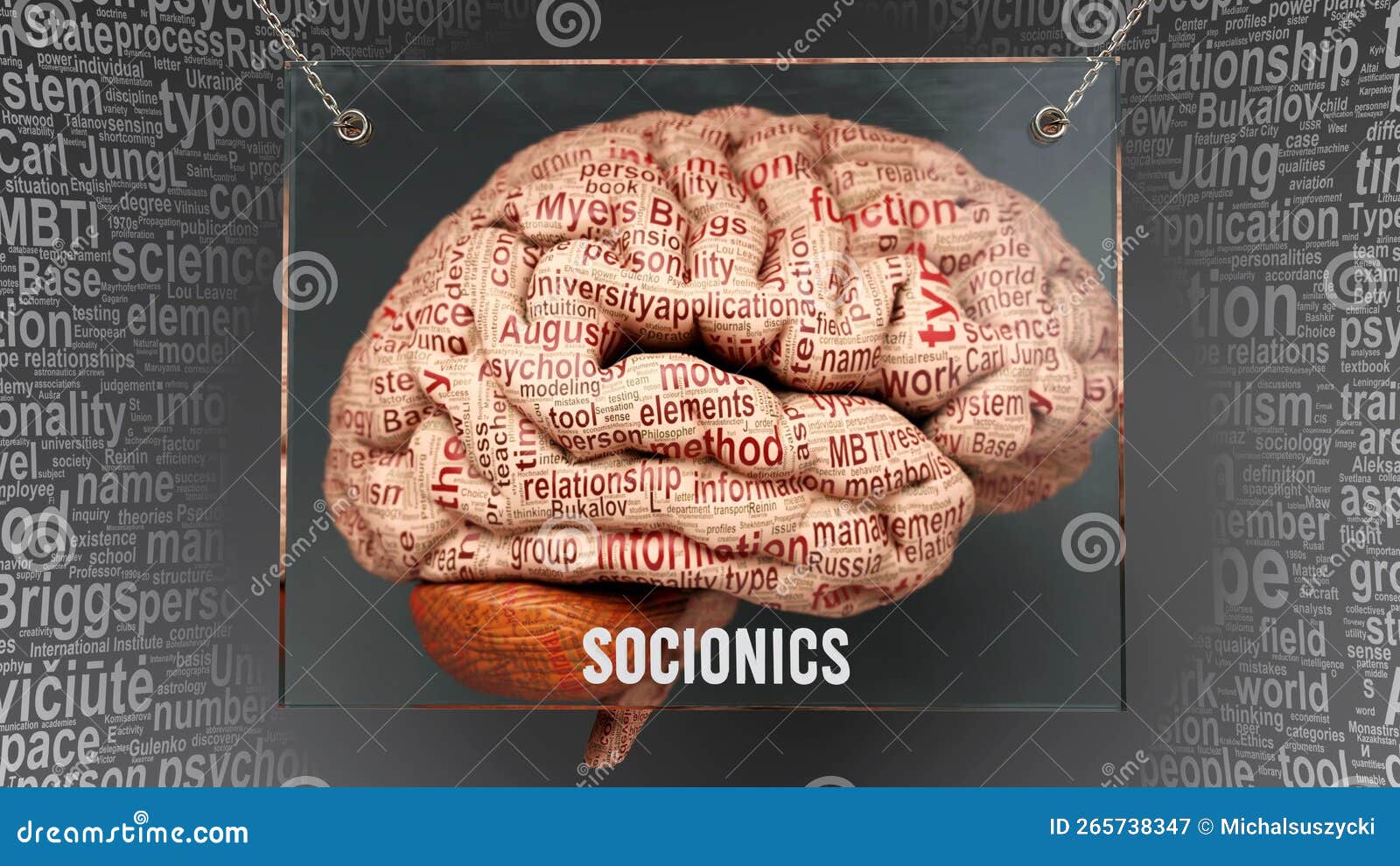 Socionics in human brain stock illustration. Illustration of ideas ...