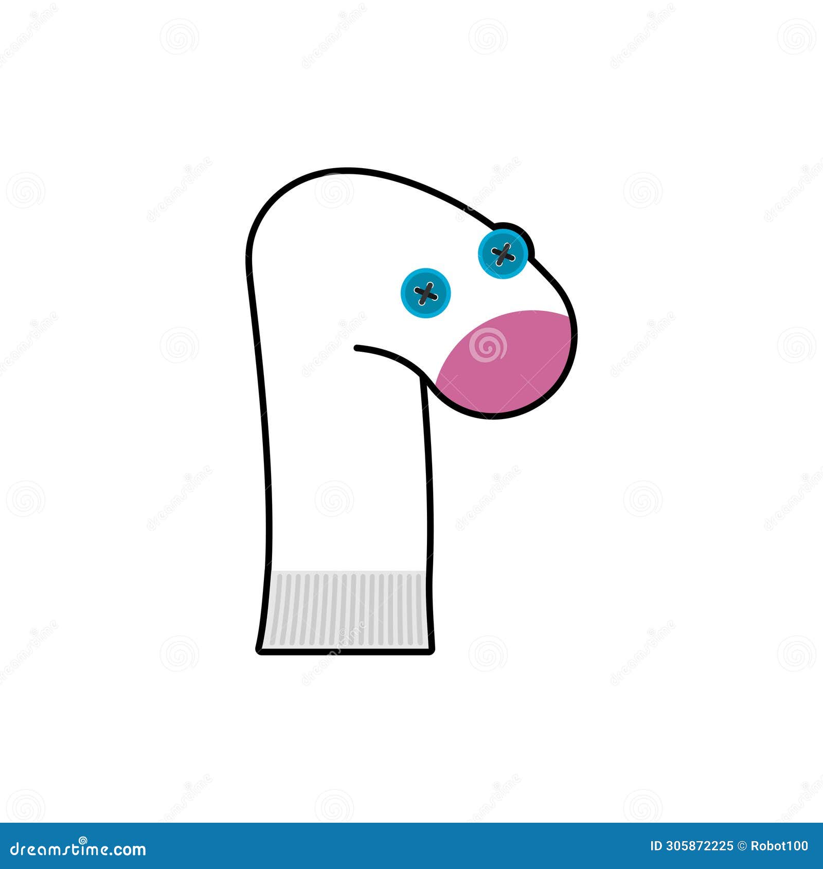 Sock Doll Cartoon Isolated. Socks Puppet Show Stock Vector ...