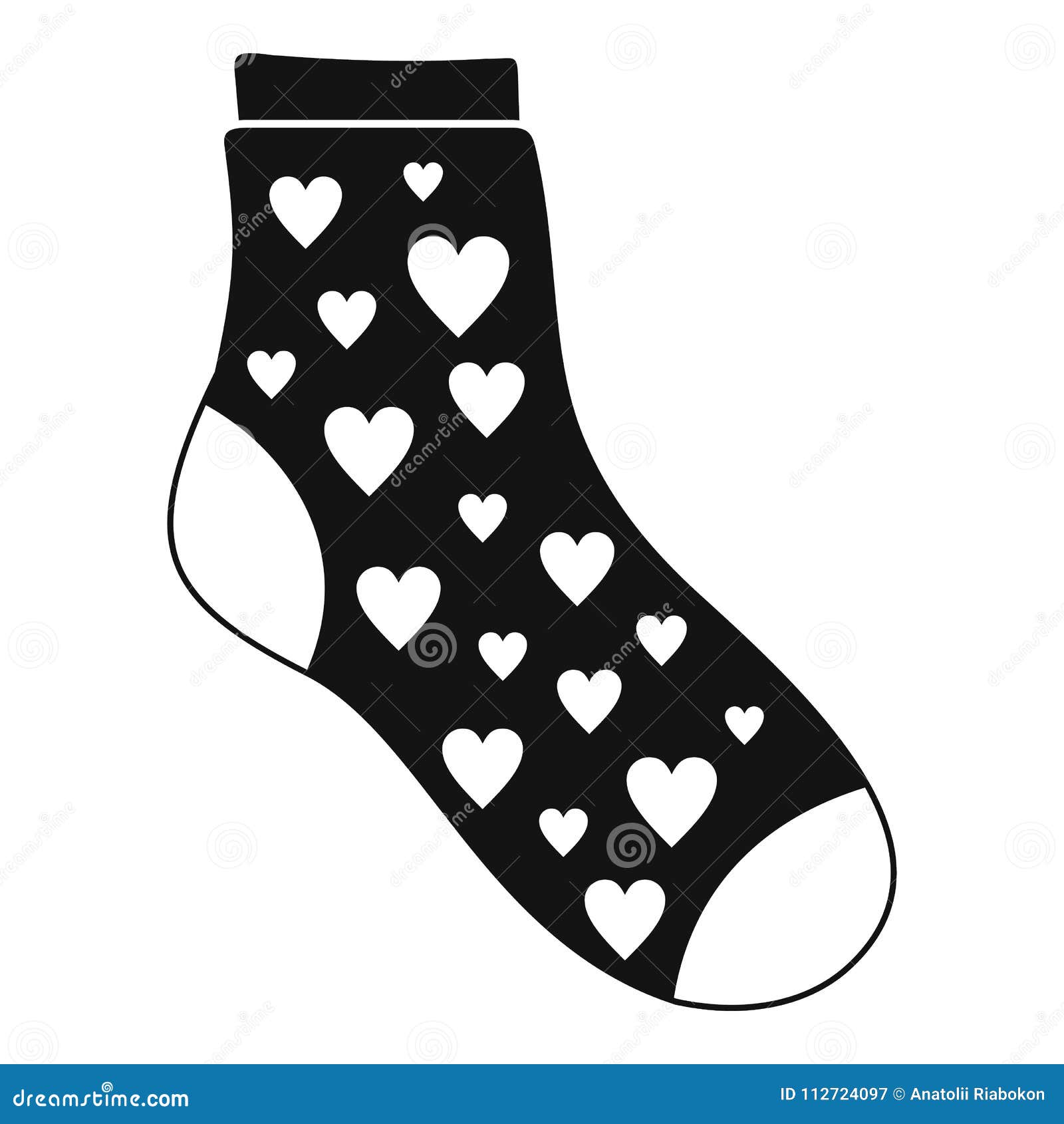 Sock with Heart Icon, Simple Style Stock Vector - Illustration of icon ... Sock with Heart Icon, Simple Style Stock Vector - Illustration of icon ...