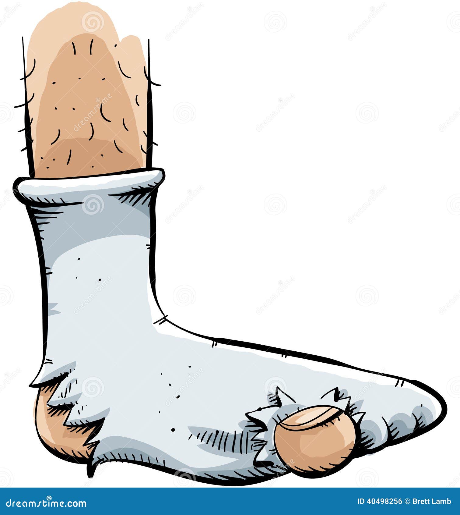 Sock Hole Stock Vector - Image: 40498256