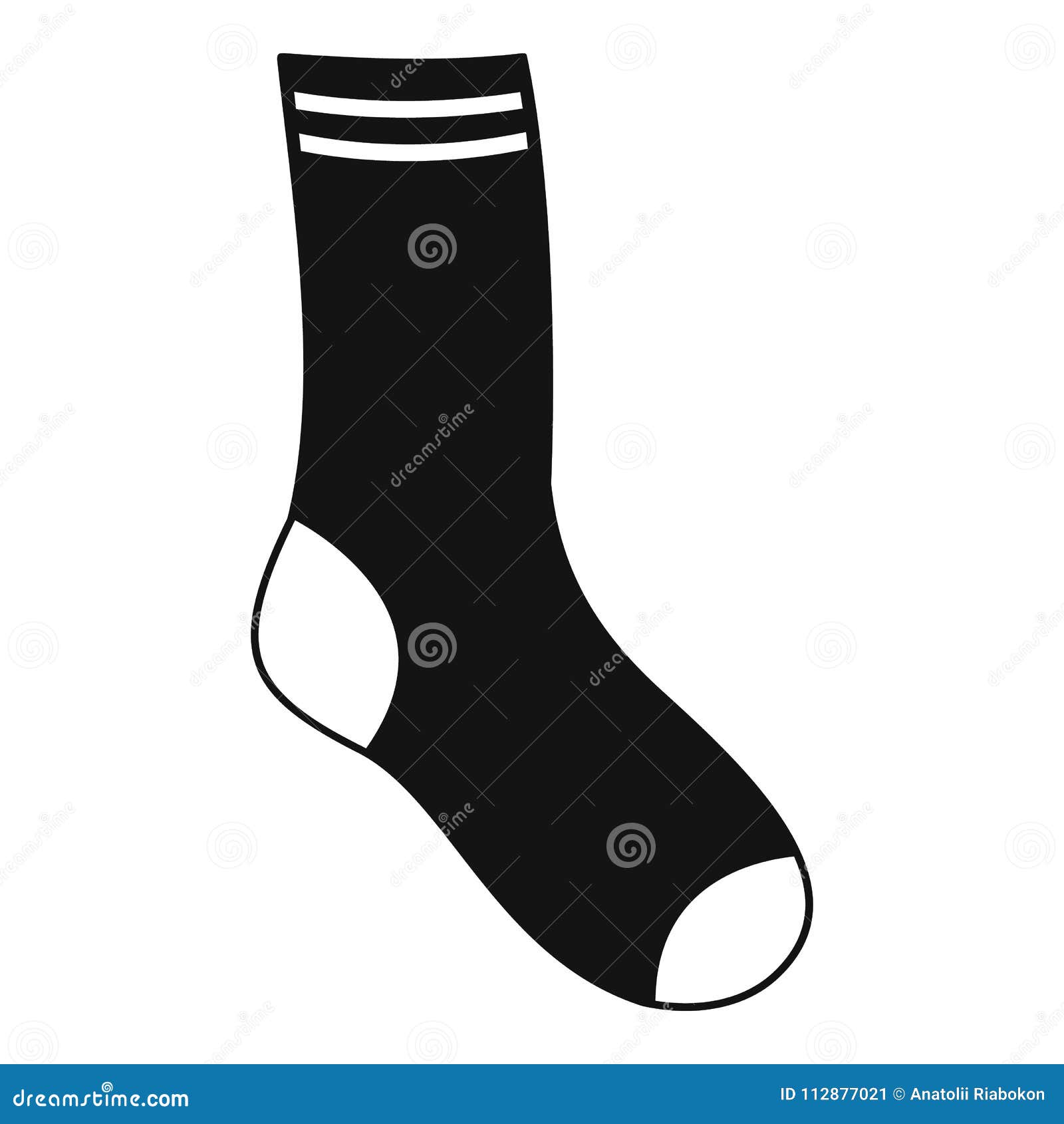 Sock icon, simple style stock vector. Illustration of fabric - 112877021