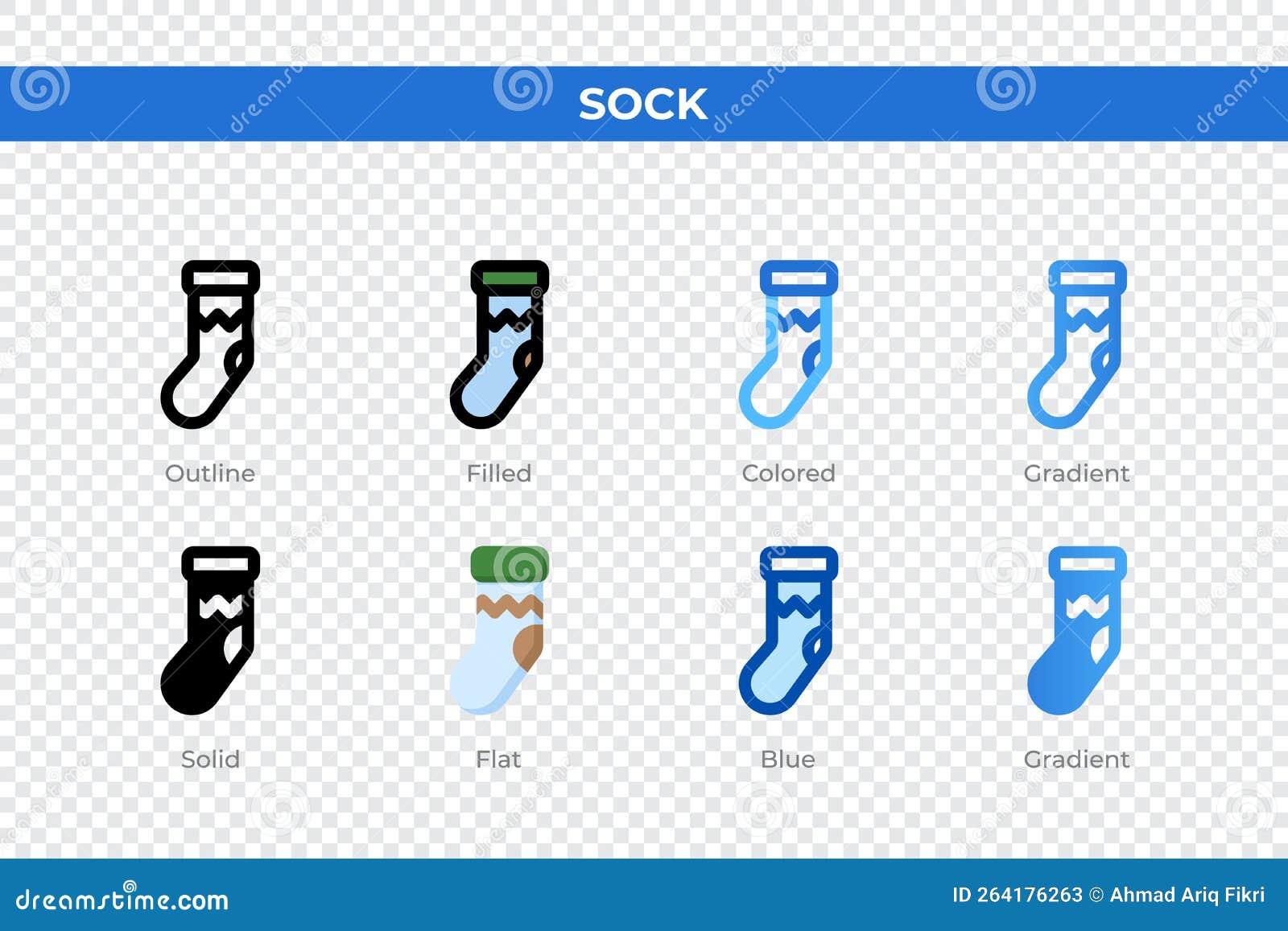 Sock Icons in Different Style. Sock Icons Set. Holiday Symbol ...