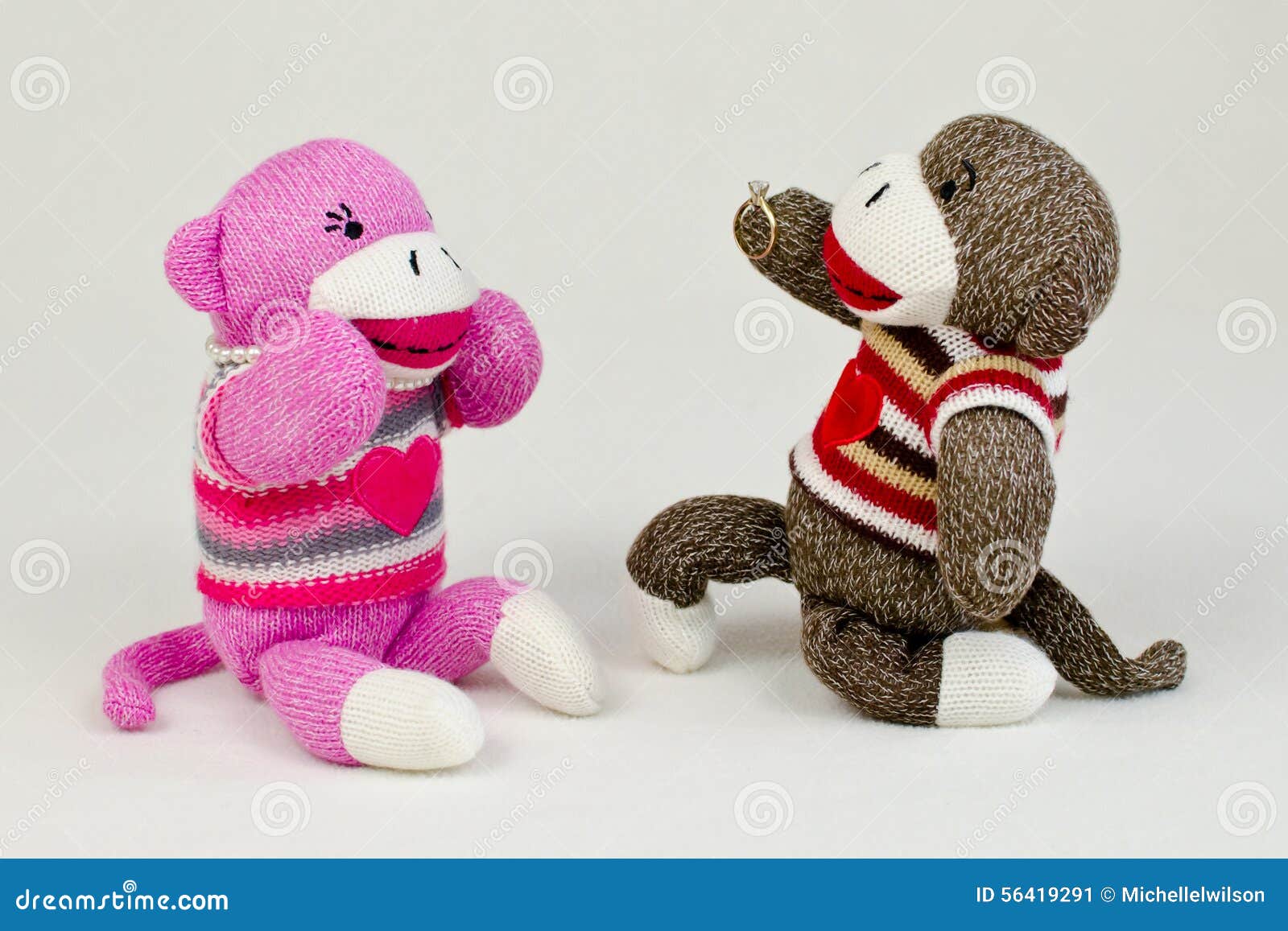 Sock Monkey Love stock image. Image of couple, shocked - 56419291