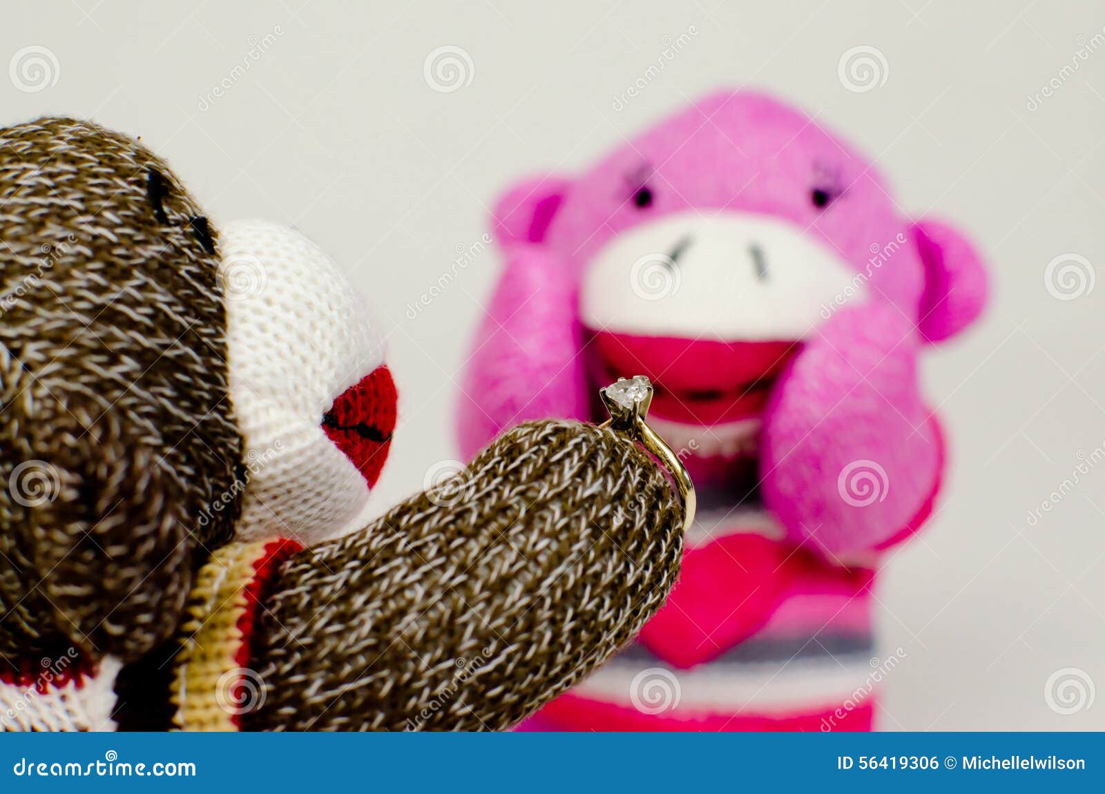 Sock Monkey Love stock photo. Image of love, engagement - 56419306
