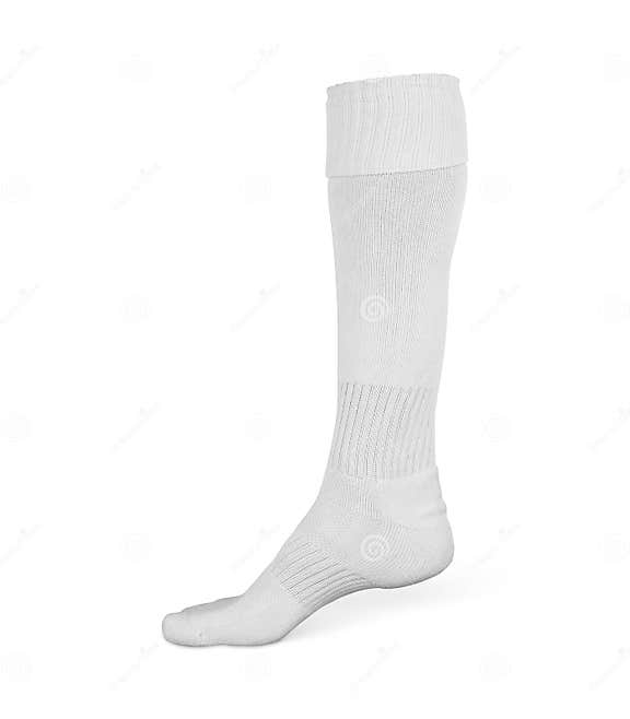 Sock Side View on White Background Stock Image - Image of wear, cutout ...