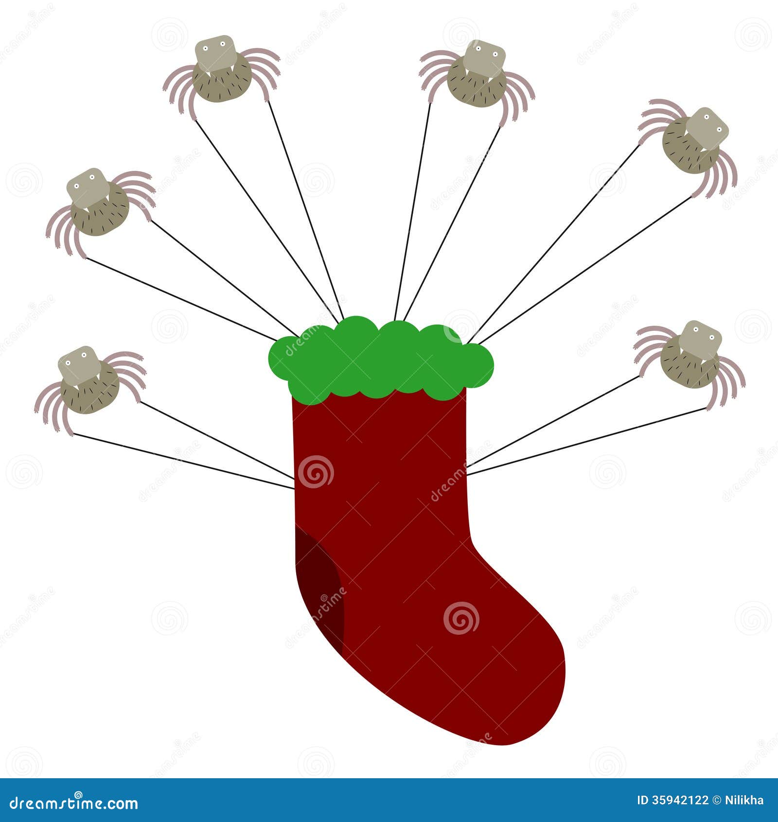Sock spiders stock illustration. Illustration of humor - 35942122