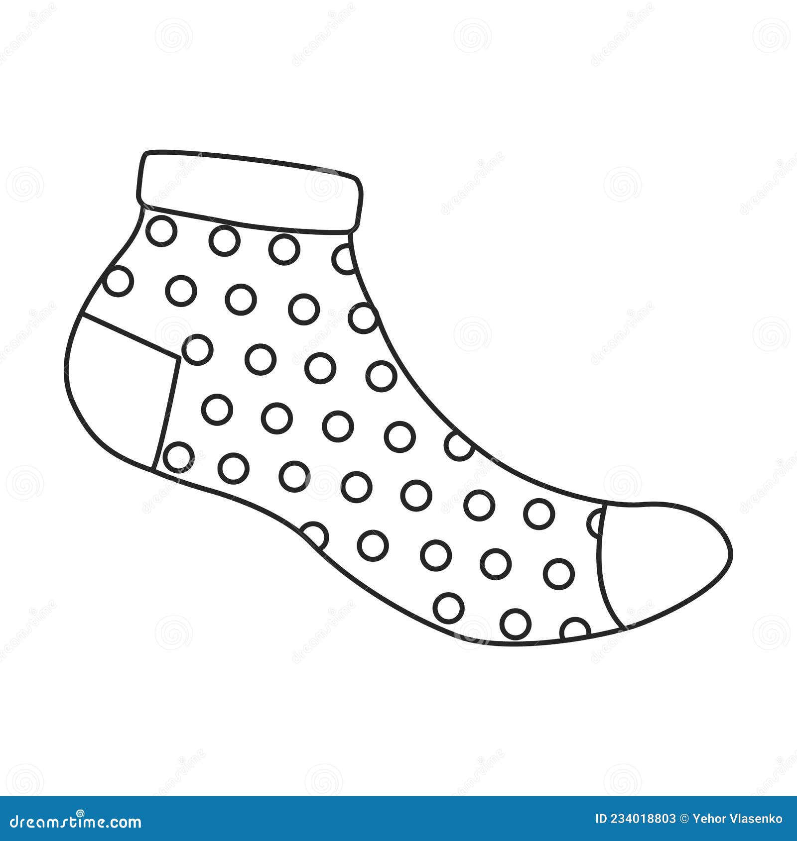 Sock Vector Icon.Outline Vector Icon Isolated on White Background Sock ...