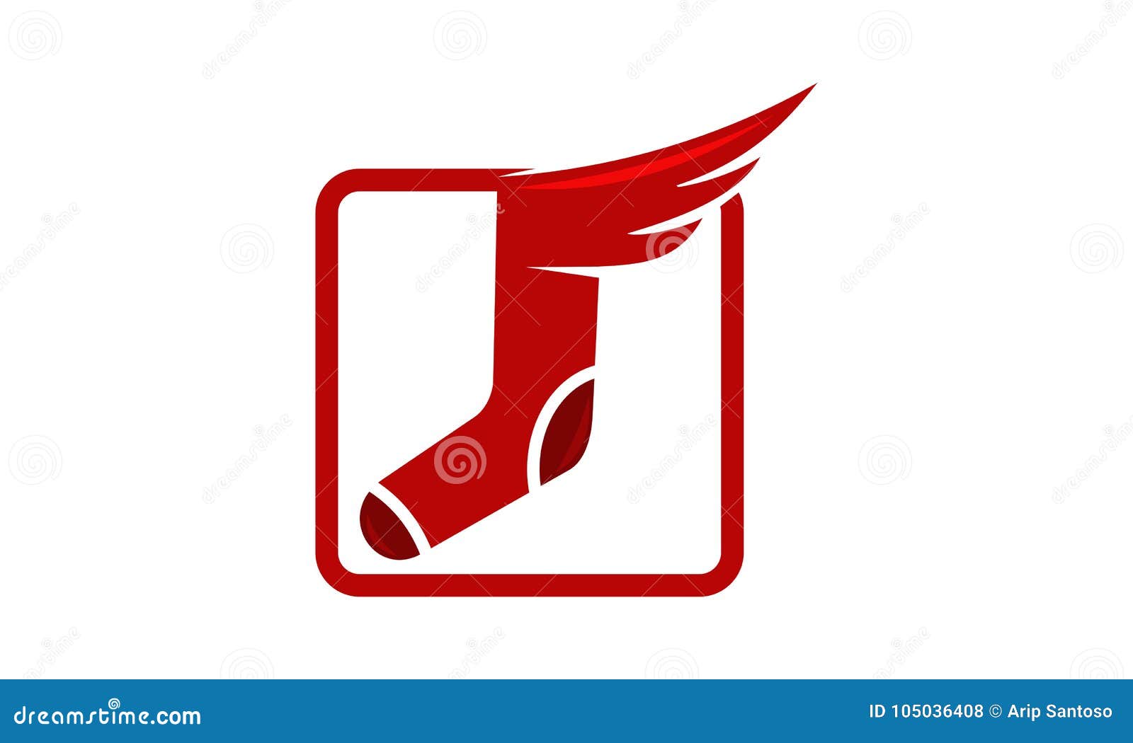 Socke Wing Logo Design Template Vektor Abbildung - Illustration von ...