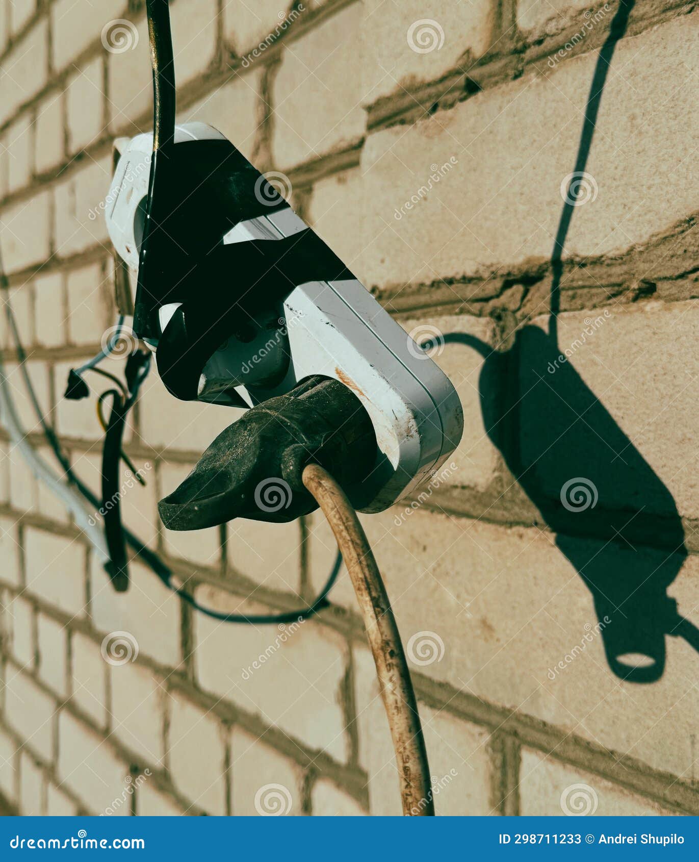 The Socket Adapter is Wrapped with Electrical Tape Stock Image - Image ...