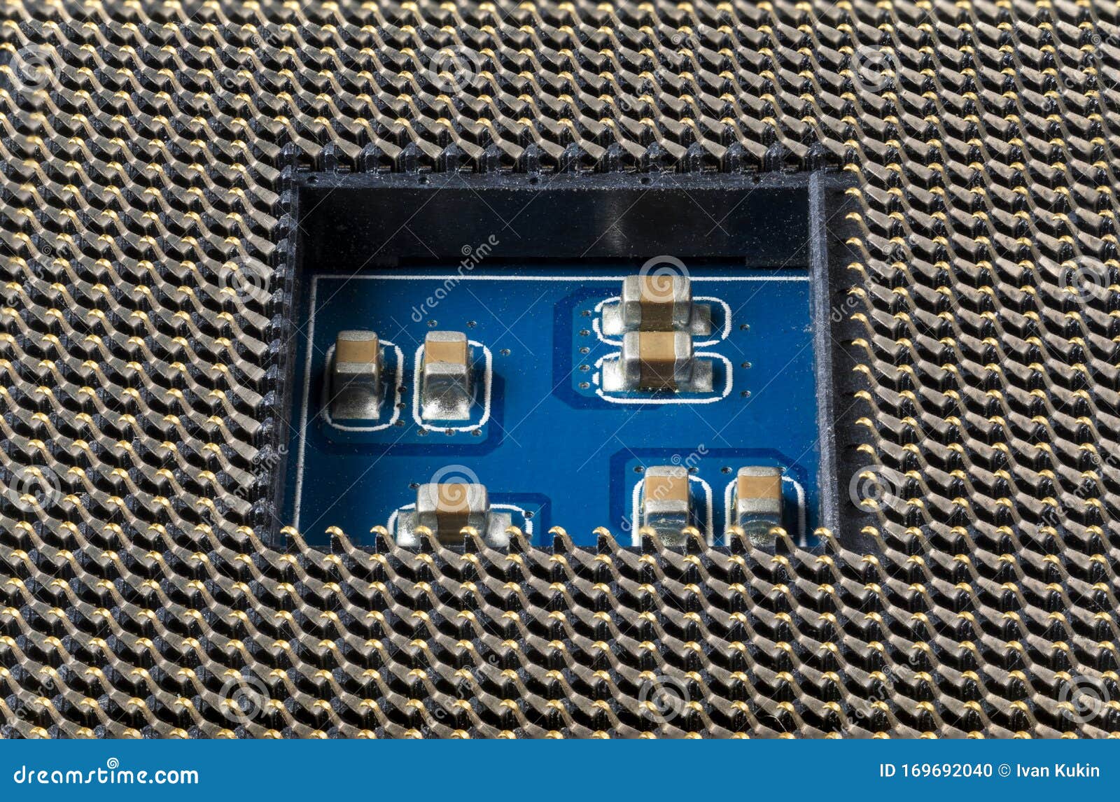 Socket on the Computer Motherboard Designed To Install the Processor ...