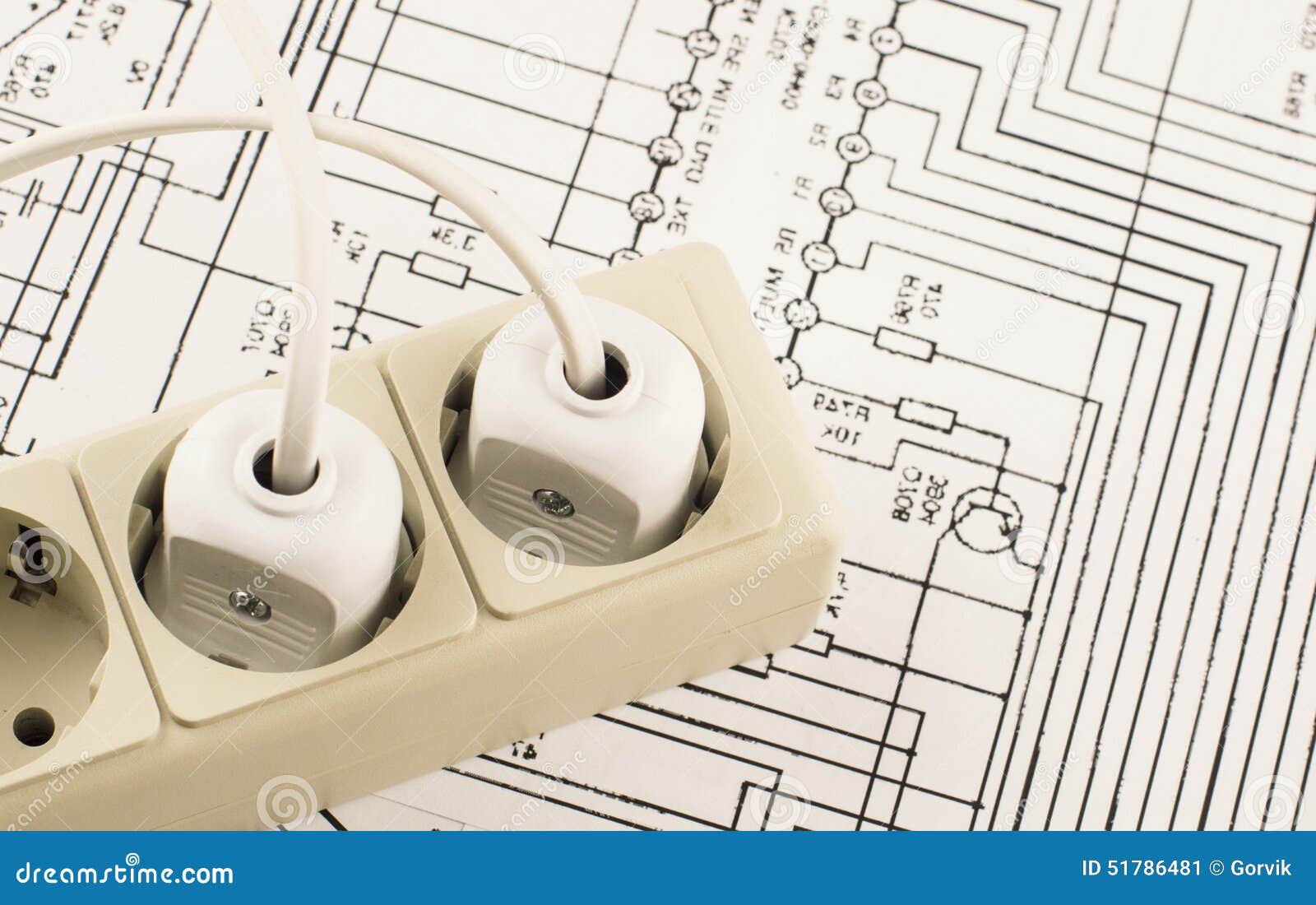 Socket with connected plug stock image. Image of technology - 51786481