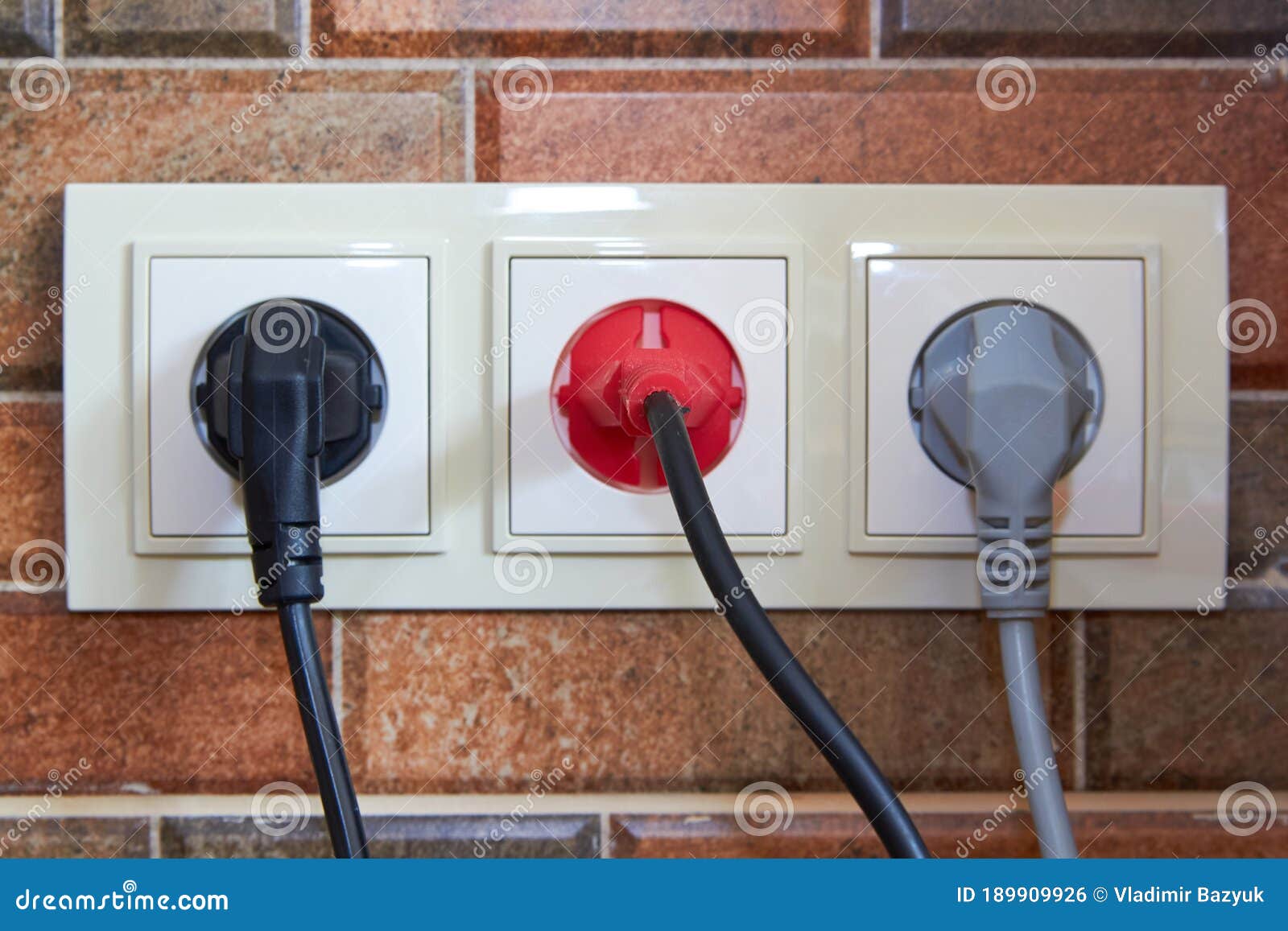 Socket Connection with Three Plugs,electricity Consumption in the ...