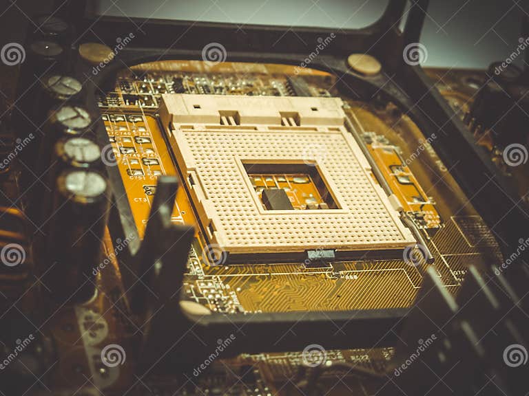 Socket 478 CPU motherboard stock image. Image of main - 57265253