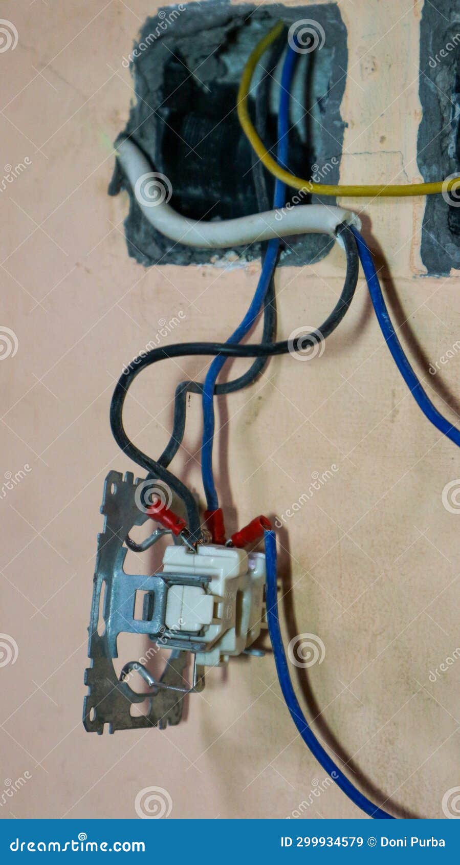 The Socket is Damaged and is Being Repaired Stock Image - Image of ...