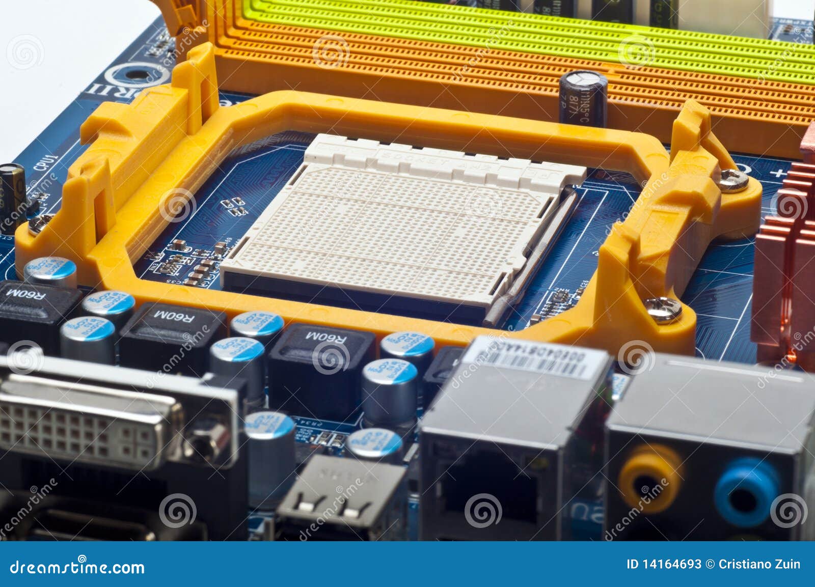 Socket de la CPU imagen de archivo. Imagen de cierre - 14164693