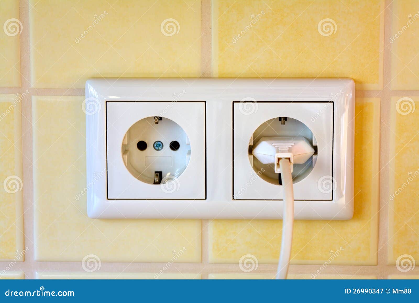 Socket de pared imagen de archivo. Imagen de copia, azulejo - 26990347