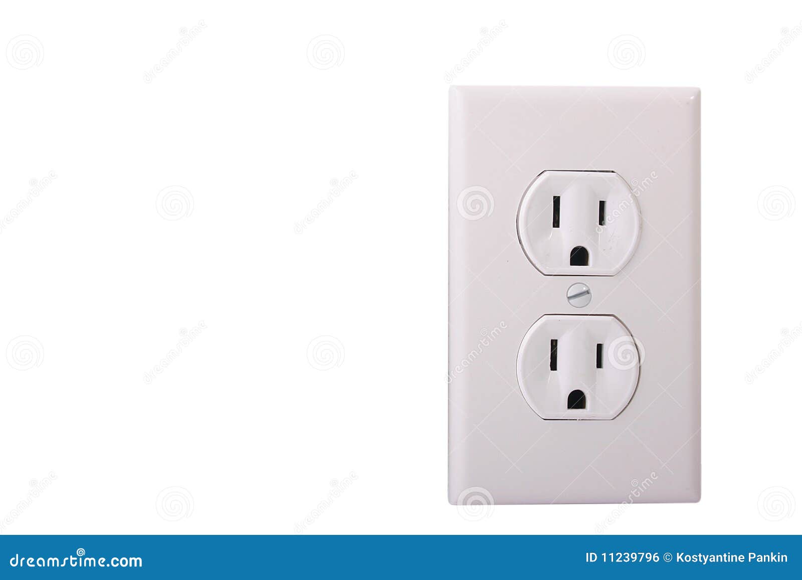 Socket doble foto de archivo. Imagen de enchufe, blanco - 11239796