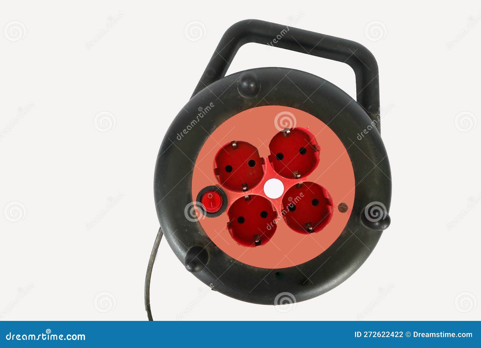 Socket. Electric Black Portable Socket on White Background. Stock Photo ...