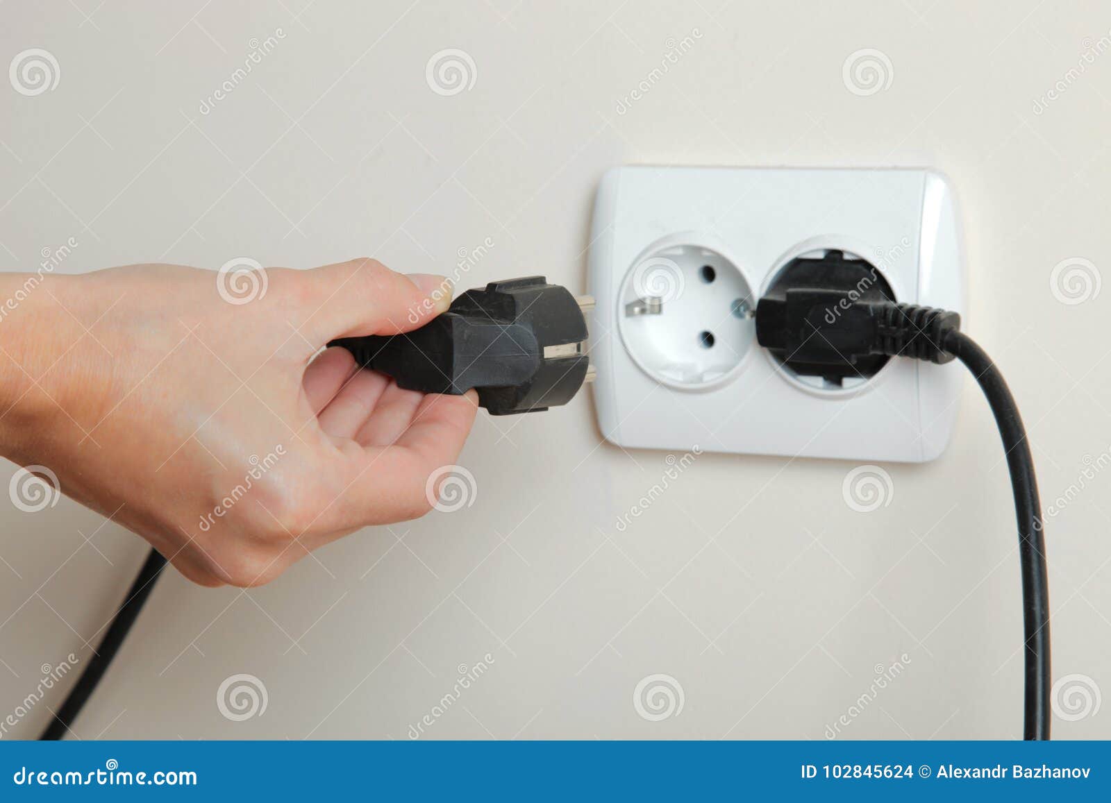 Socket with electric plug stock photo. Image of safe - 102845624