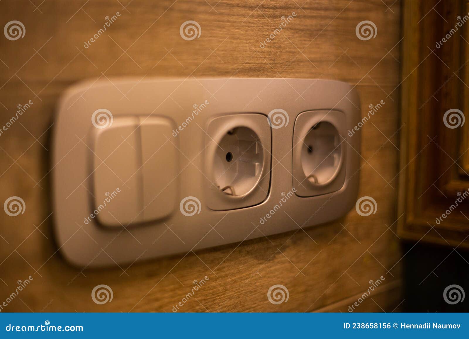 Socket for Electrical Appliances in a Modern Apartment Inside the House ...