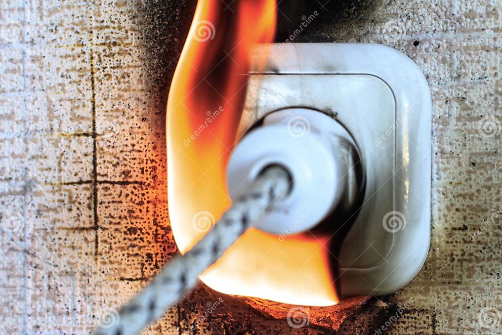 . Socket on Fire. he is Real. Plastic Melting Occurs. Plug Inserted ...