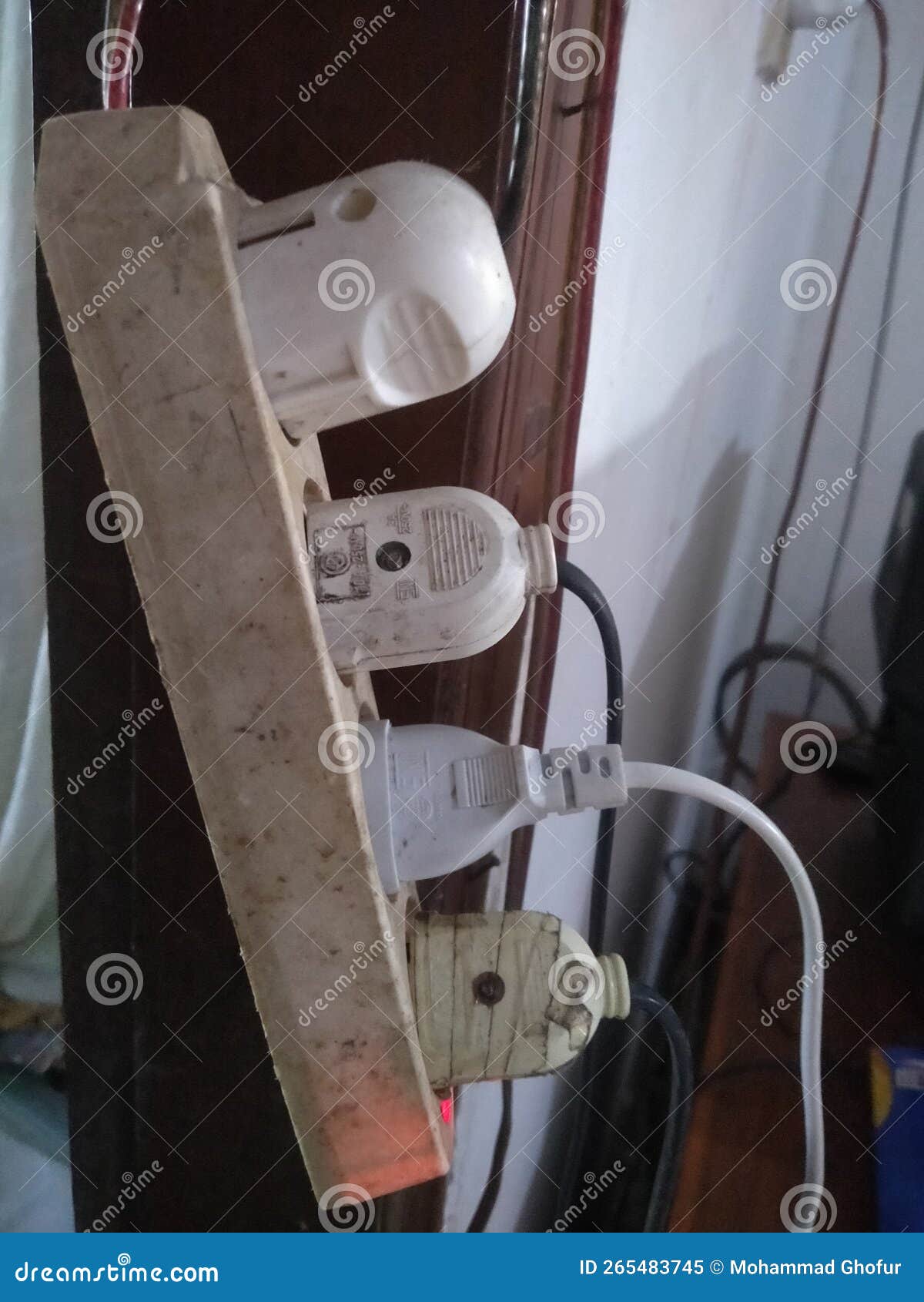 Socket with Four Plugged Electrical Devices Editorial Image - Image of ...