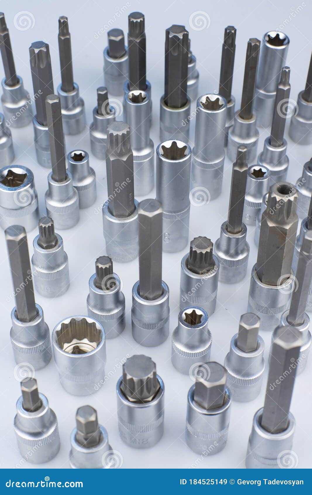 Socket Head Tools for Repair. Stock Image - Image of metallic, isolated ...