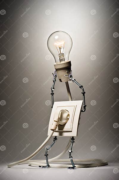 Socket Holds the Incandescent Lamp Stock Illustration - Illustration of ...